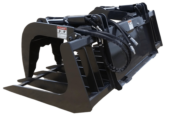 Skid Steer Tapered Brush Grapple Bucket - Melecio Attachments