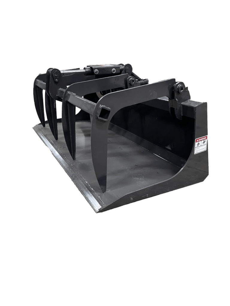 Compact Skid Steer Scrap Grapple Bucket - Melecio Attachments