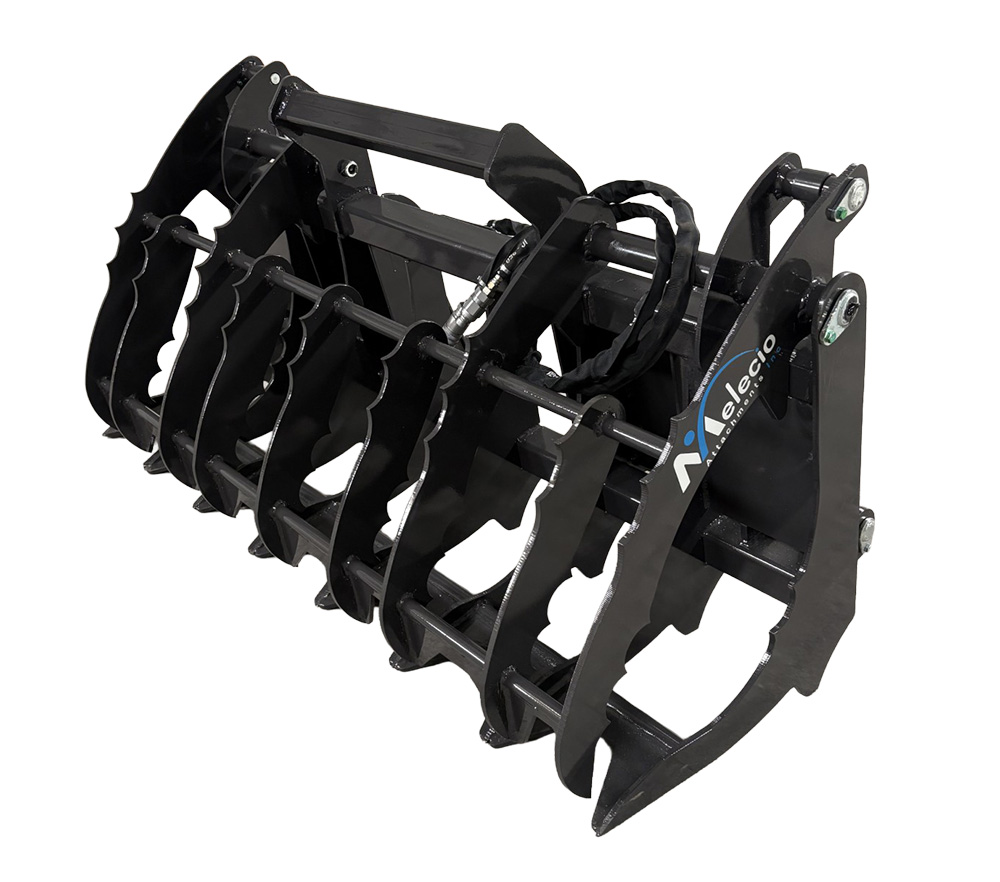 Compact Root Rake Grapple - Melecio Attachments